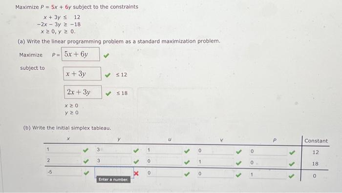 Solved Maximize P=5x+6y subject to the constraints | Chegg.com
