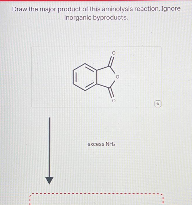 Solved Draw the major product of this aminolysis reaction. | Chegg.com