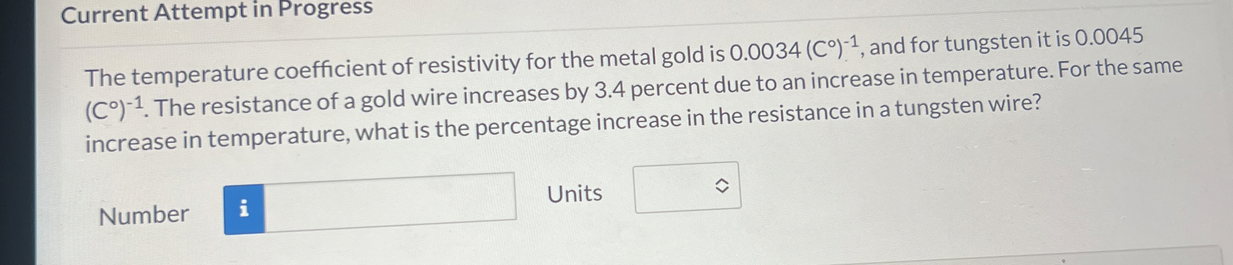 Solved Current Attempt in ProgressThe temperature | Chegg.com