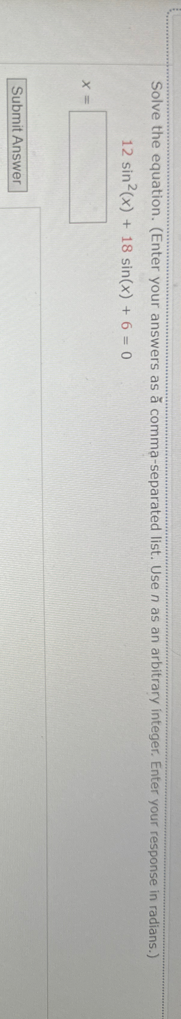 Solve the equation. (Enter your answers as ă | Chegg.com