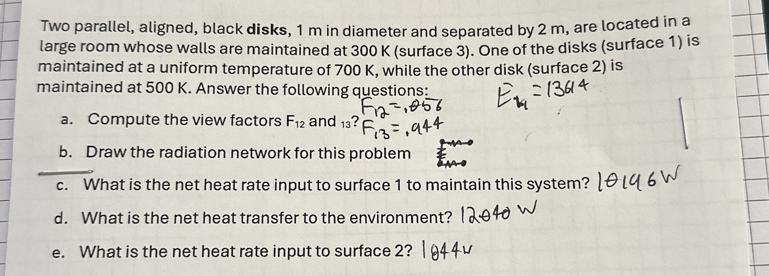 Two parallel, aligned, black disks, 1 ﻿m in diameter | Chegg.com