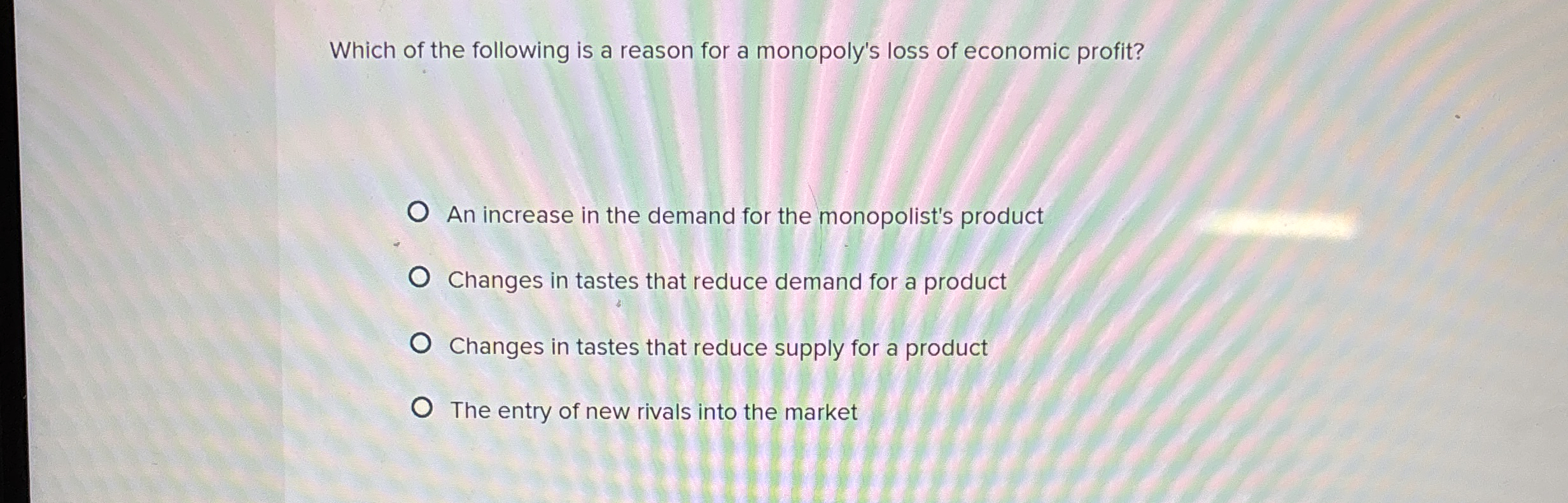 Solved Which of the following is a reason for a monopoly's | Chegg.com