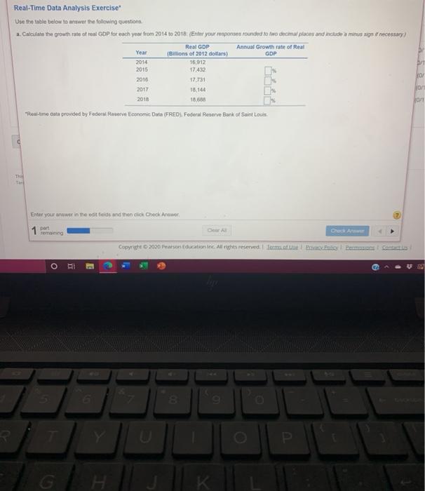 Solved Real-Time Data Analysis Exercise Use the table below | Chegg.com