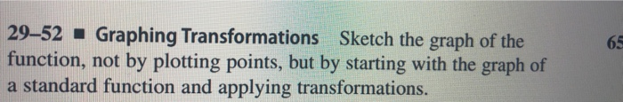 Solved 64 29-52 Graphing Transformations Sketch the graph of | Chegg.com