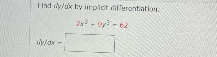 Solved Find dy/dx by implicit differentiation. xey - 17x + | Chegg.com