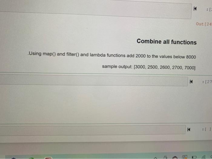 Solved K : Out[24 Combine all functions Using map() and | Chegg.com