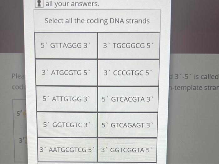 Solved Activity 1: Use the DNA strand sequence provided and | Chegg.com