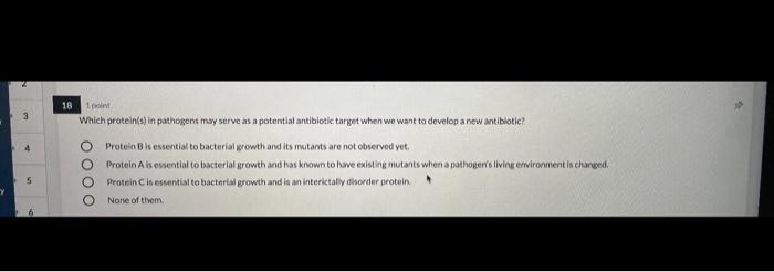 Solved 18 point Which protein(s) in pathogent may serve as a | Chegg.com