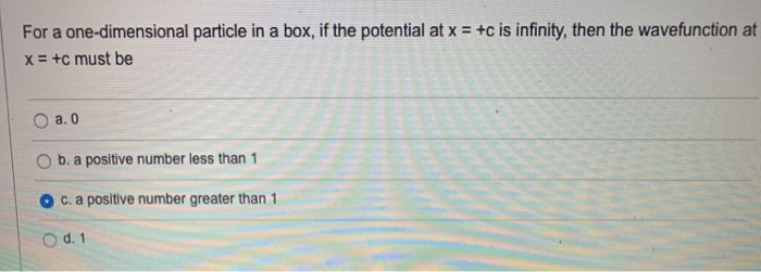 Solved for a one-dimensional particle in a box, of the | Chegg.com