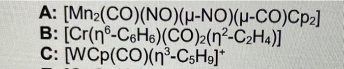Solved 1. Classify the following complexes according to the | Chegg.com