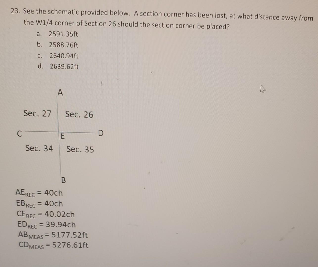 Solved 23. See the schematic provided below. A section | Chegg.com