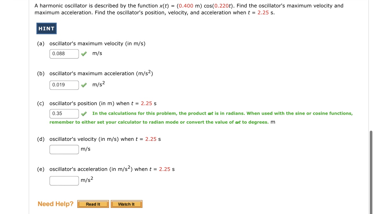 Solved A harmonic oscillator is described by the function | Chegg.com
