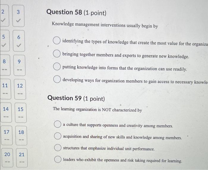 Solved Knowledge management interventions usually begin by | Chegg.com