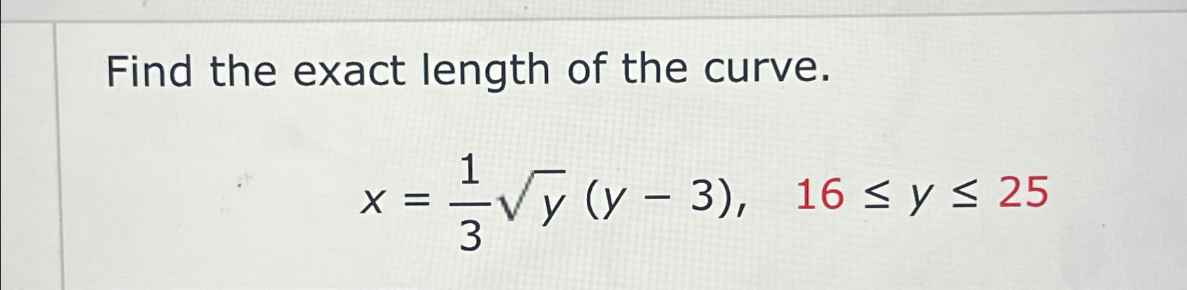 Solved Find the exact length of the | Chegg.com