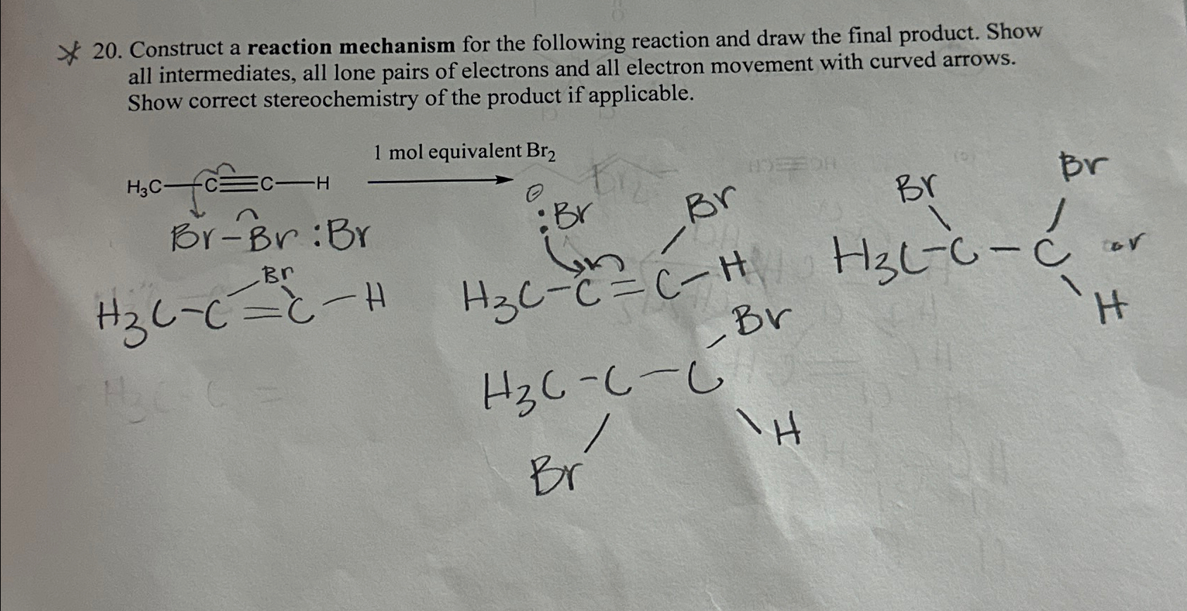 Construct a reaction mechanism for the following | Chegg.com