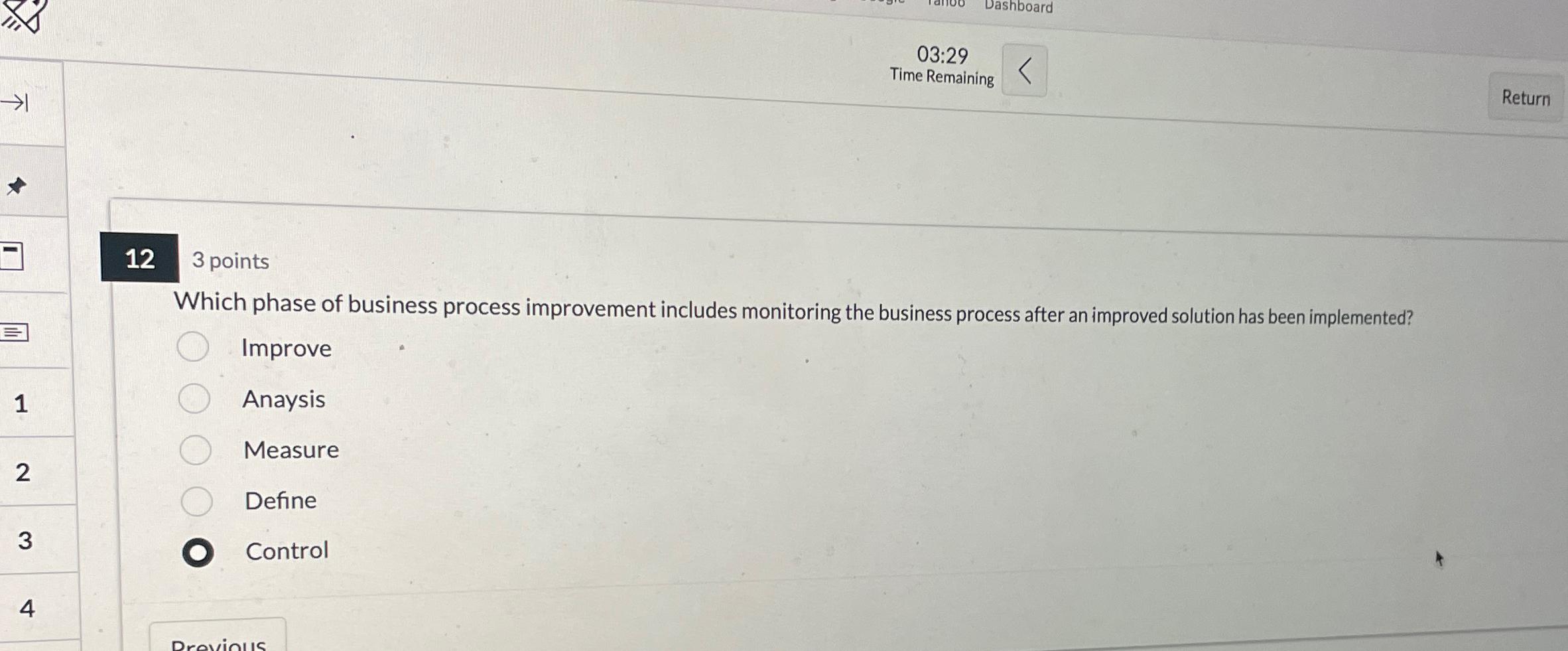 Solved 123 pointsWhich phase of business process | Chegg.com Solved 123 pointsWhich phase of business process | Chegg.com