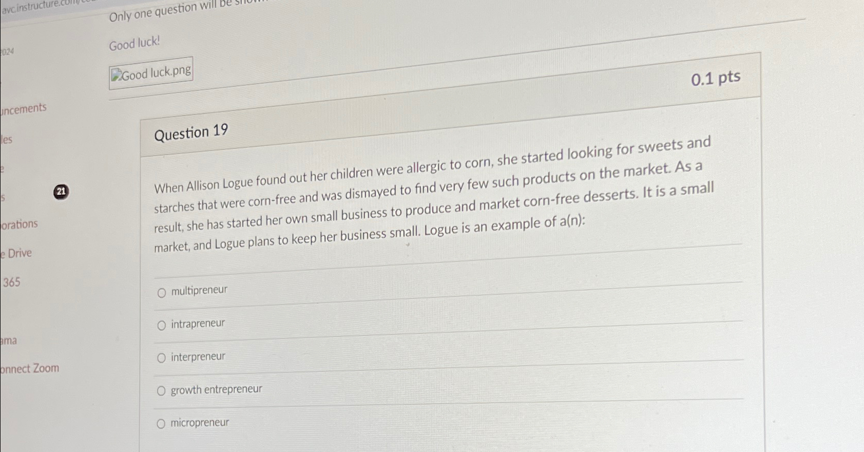 Solved Only one question will beGood luck!Good | Chegg.com
