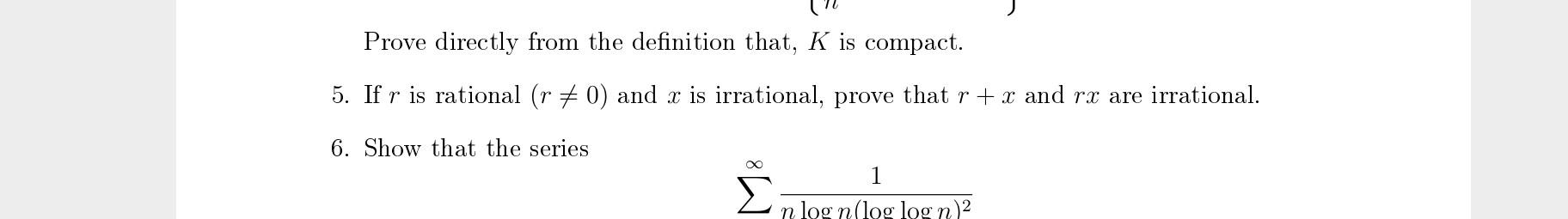 Solved Prove directly from the definition that, K is | Chegg.com