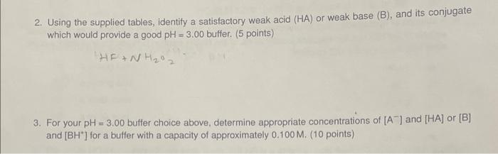 2. Using the supplied tables, identify a satisfactory | Chegg.com