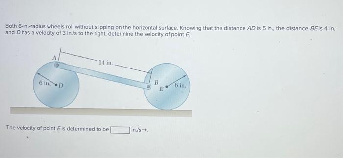 Solved Both 6-in.-radius wheels roll without slipping on the | Chegg.com