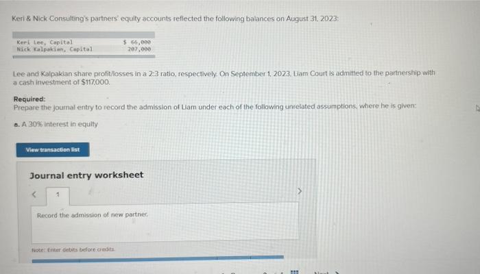 Solved b. A 20% interest in equity Journal entry worksheet | Chegg.com