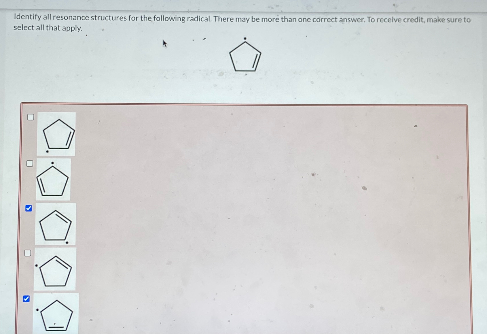 Solved Identify all resonance structures for the following | Chegg.com