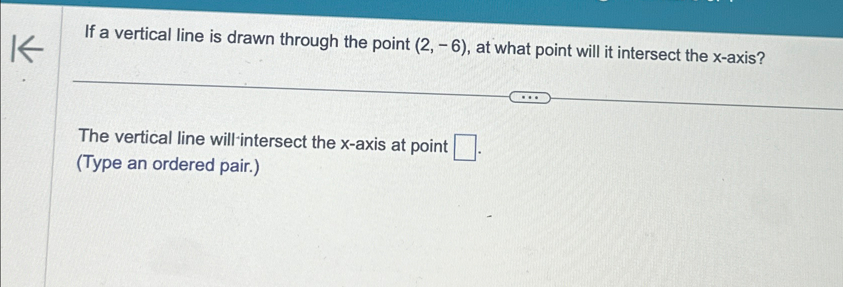 Solved If a vertical line is drawn through the point (2,-6), | Chegg.com