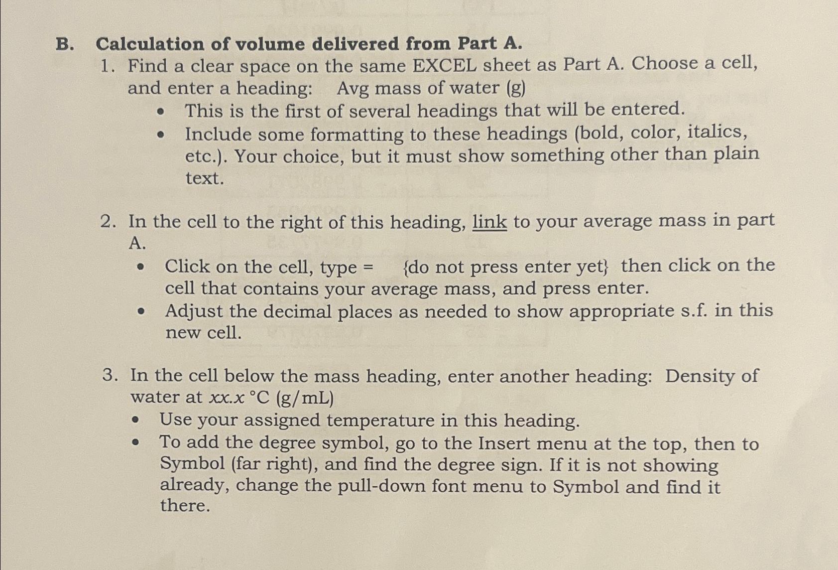 Solved B. ﻿Calculation of volume delivered from Part A.Find | Chegg.com