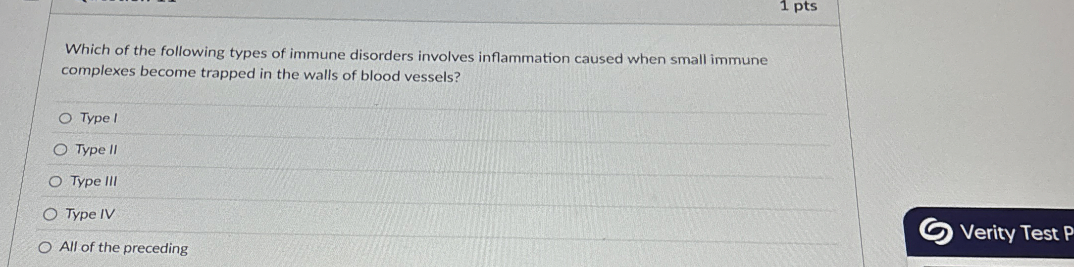 High Quality SOLUTION 1 ﻿ptsWhich of the following types of immune | Chegg.com