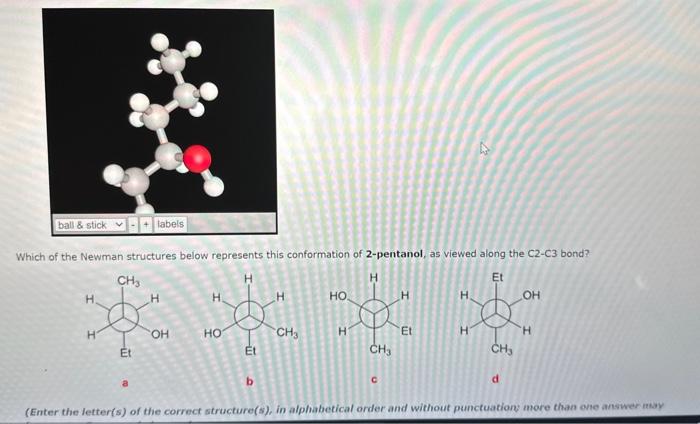 Solved Which of the Newman structures below represents this | Chegg.com