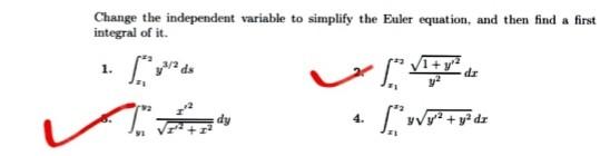 Solved Change the independent variable to simplify the Euler | Chegg.com