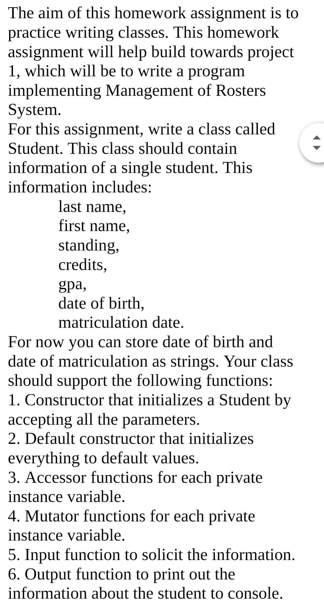 Solved The aim of this homework assignment is to practice | Chegg.com
