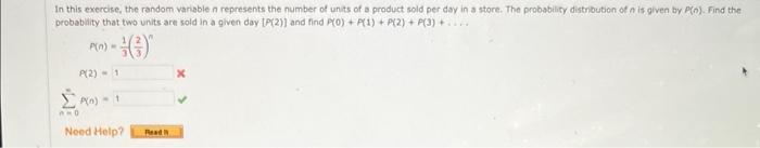 Solved In this exercise, the random variable n represents | Chegg.com
