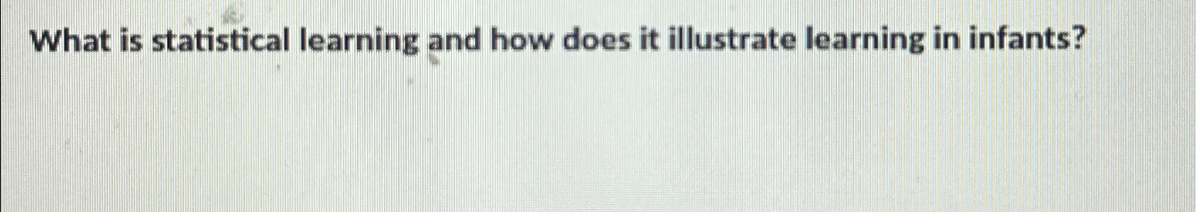 Solved What is statistical learning and how does it | Chegg.com