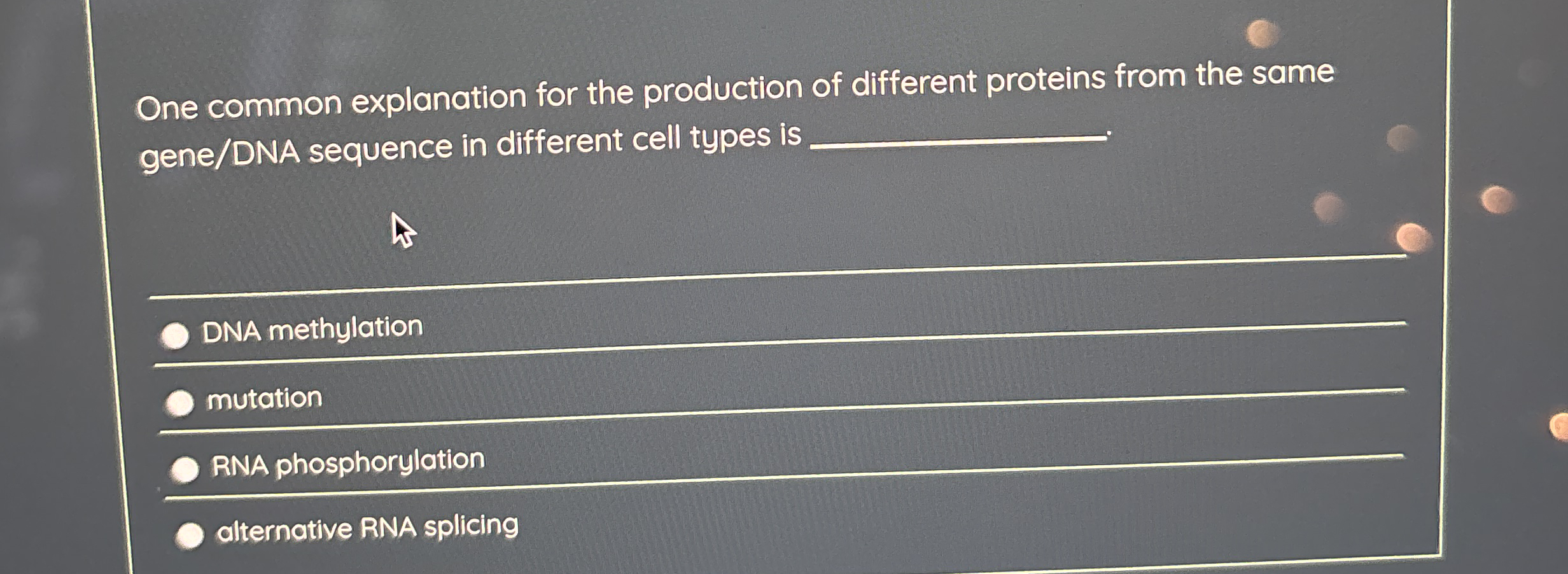 Solved One common explanation for the production of | Chegg.com