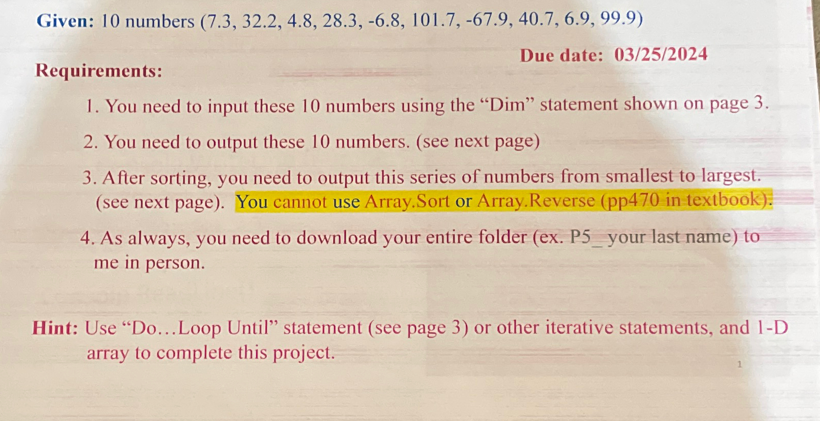 Solved Given: 10 ﻿numbers | Chegg.com