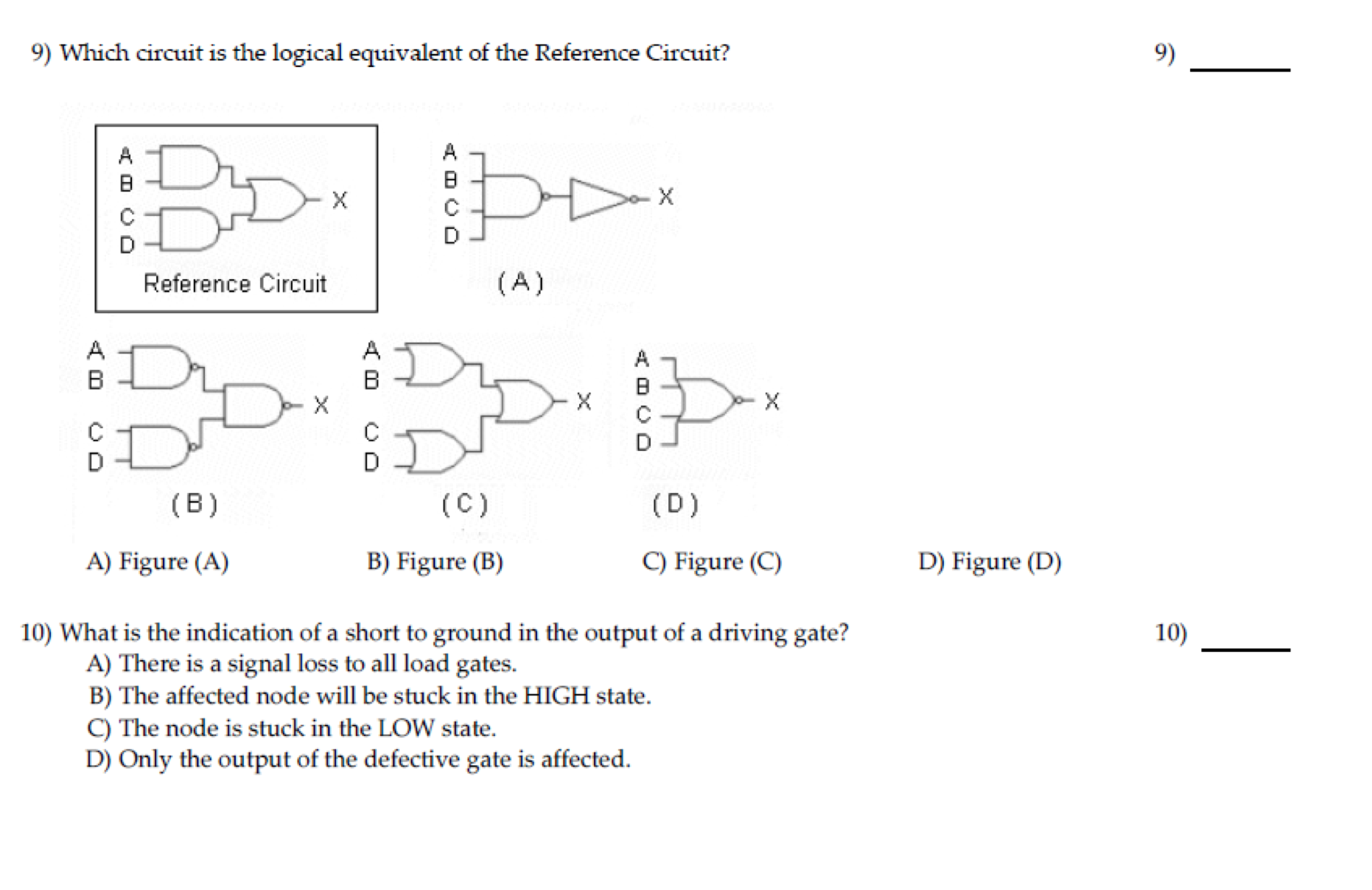 Solved Which circuit is the logical equivalent of the | Chegg.com