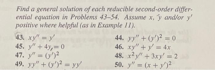 Solved Find a general solution of each reducible | Chegg.com