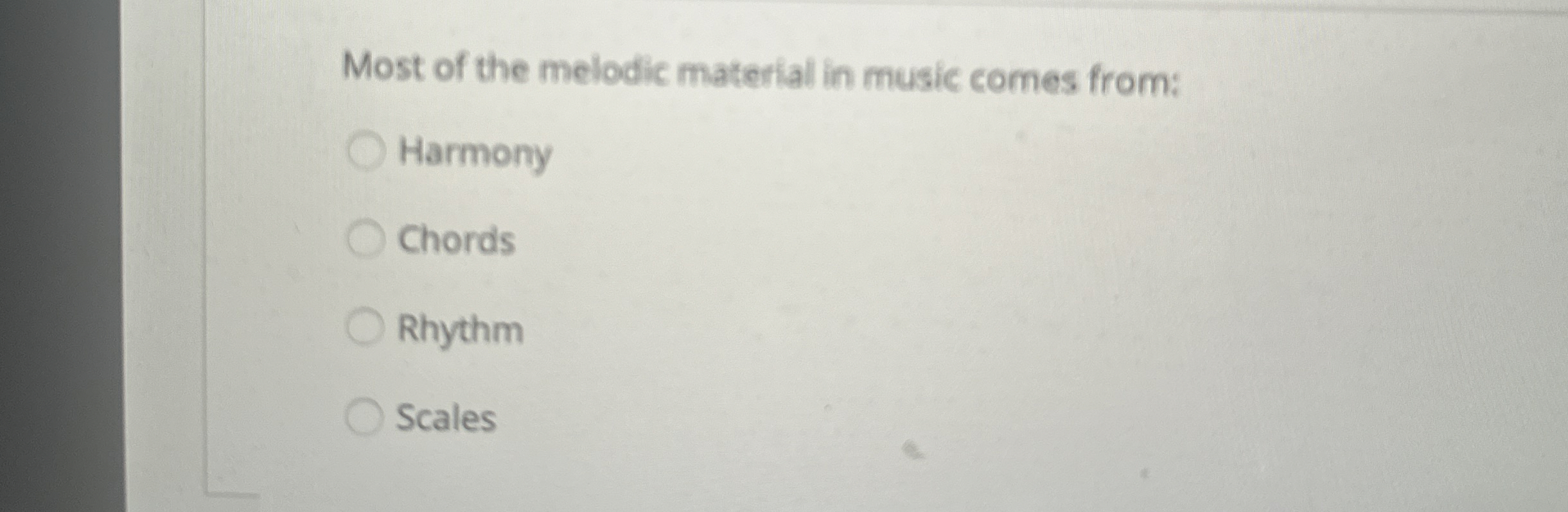 Solved Most of the melodic material in music comes | Chegg.com