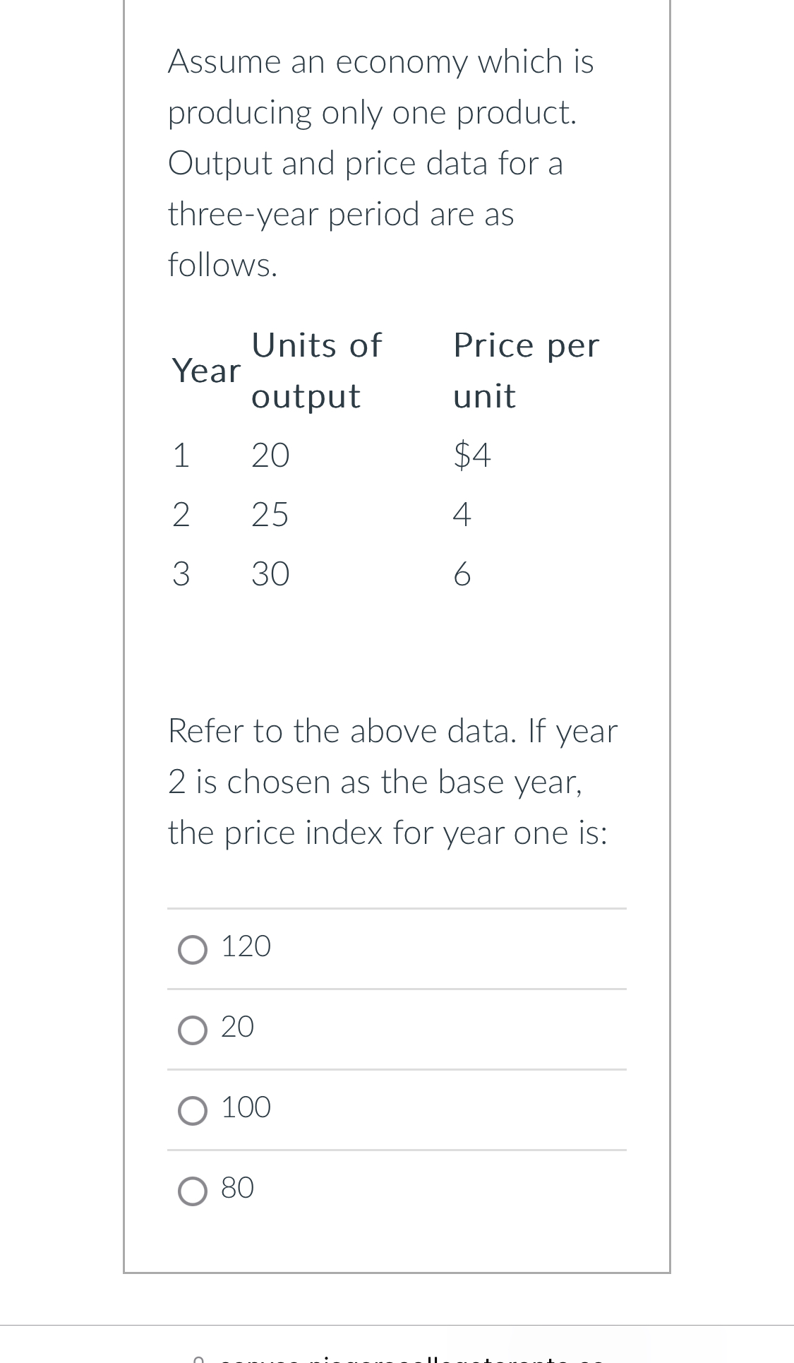 Solved Assume an economy which is producing only one | Chegg.com Solved Assume an economy which is producing only one | Chegg.com