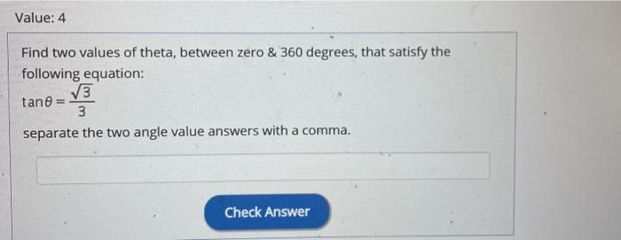 Solved Practice Problem 25 Value: 4 Find two values of | Chegg.com