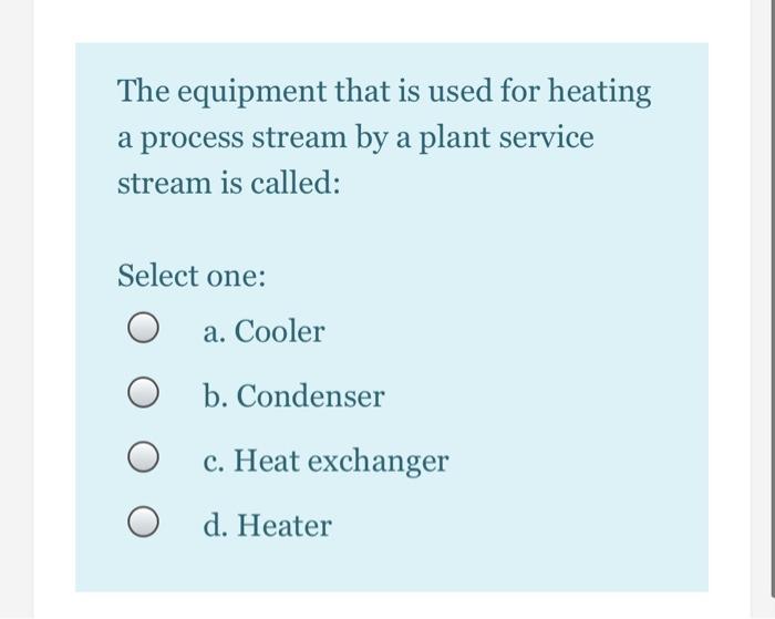 Solved The TEMA code for the following shell and tube heat | Chegg.com