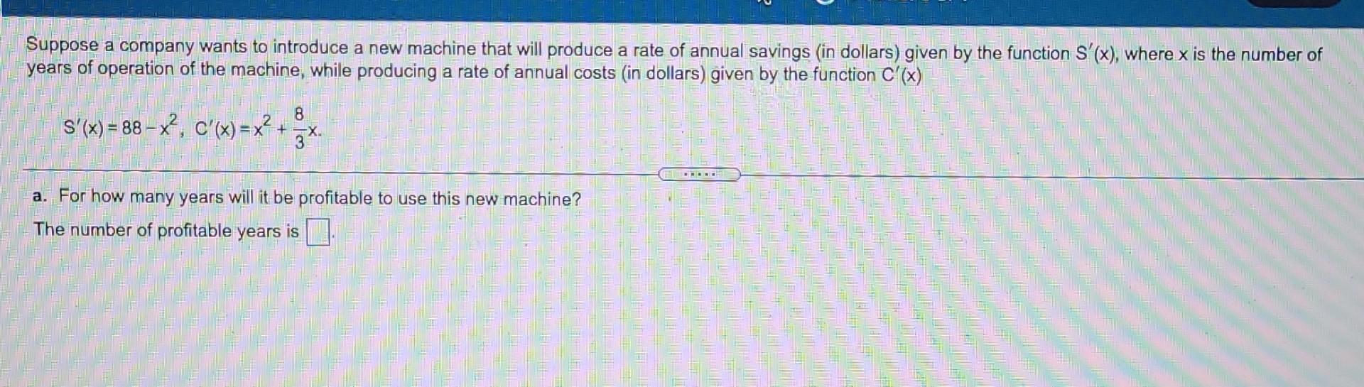 Solved Suppose a company wants to introduce a new machine | Chegg.com