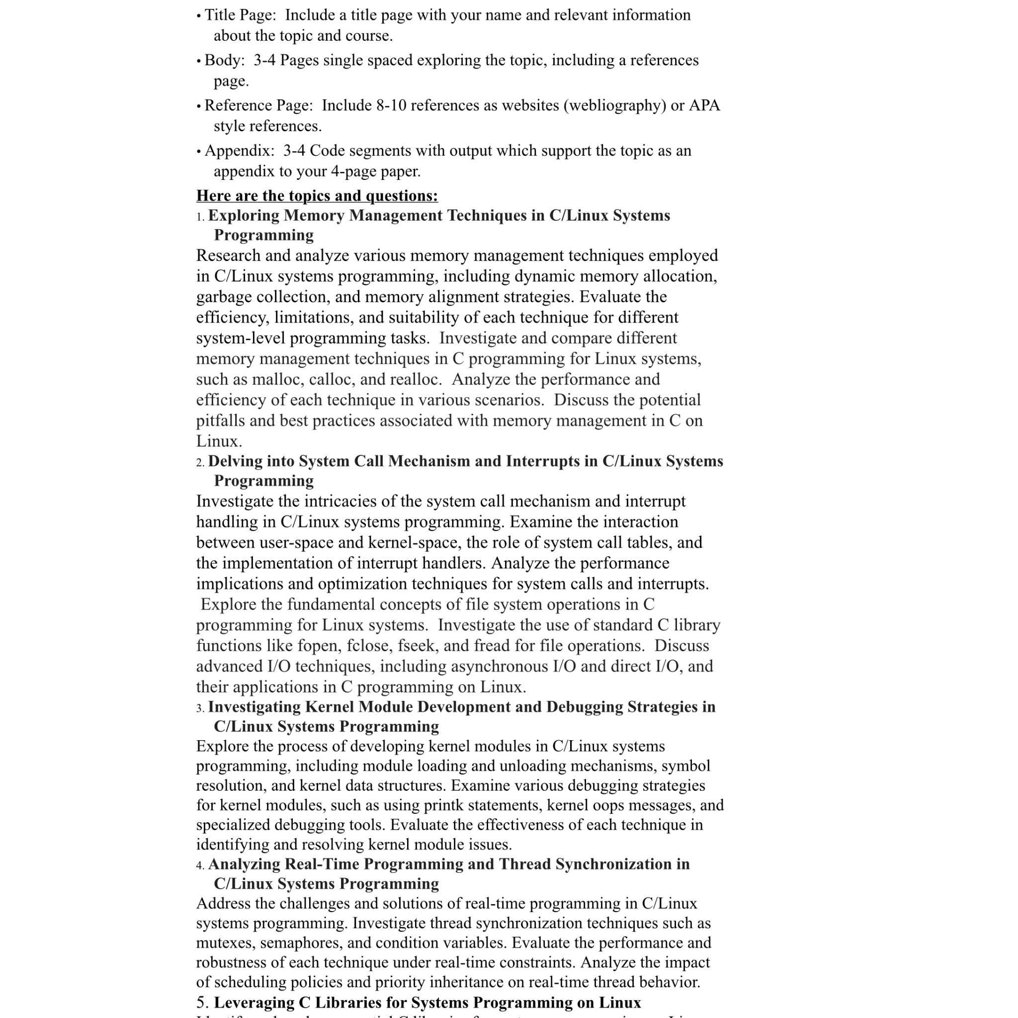 Solved Title Page: Include a title page with your name and | Chegg.com