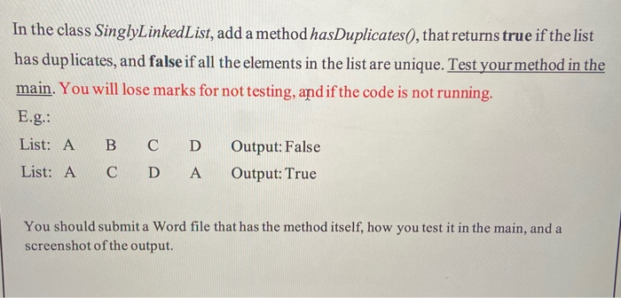 Solved In The Class Singlylinkedlist Add A Method