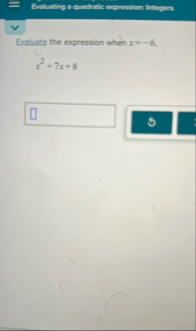 Solved Exabating a quadratic expression: IntegersEvaluate | Chegg.com