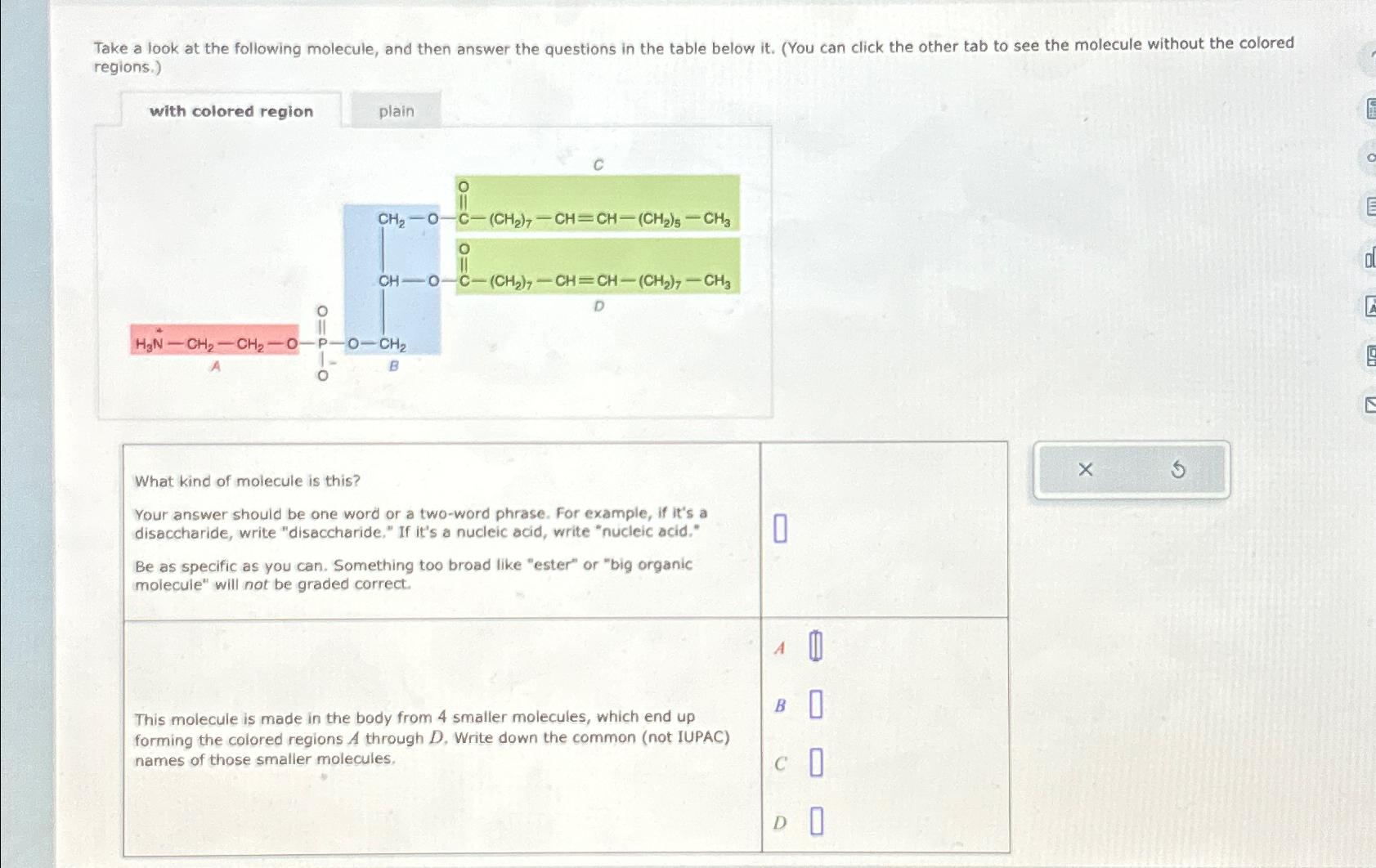 Solved regions.)with colored reaionDlainWhat kind of | Chegg.com
