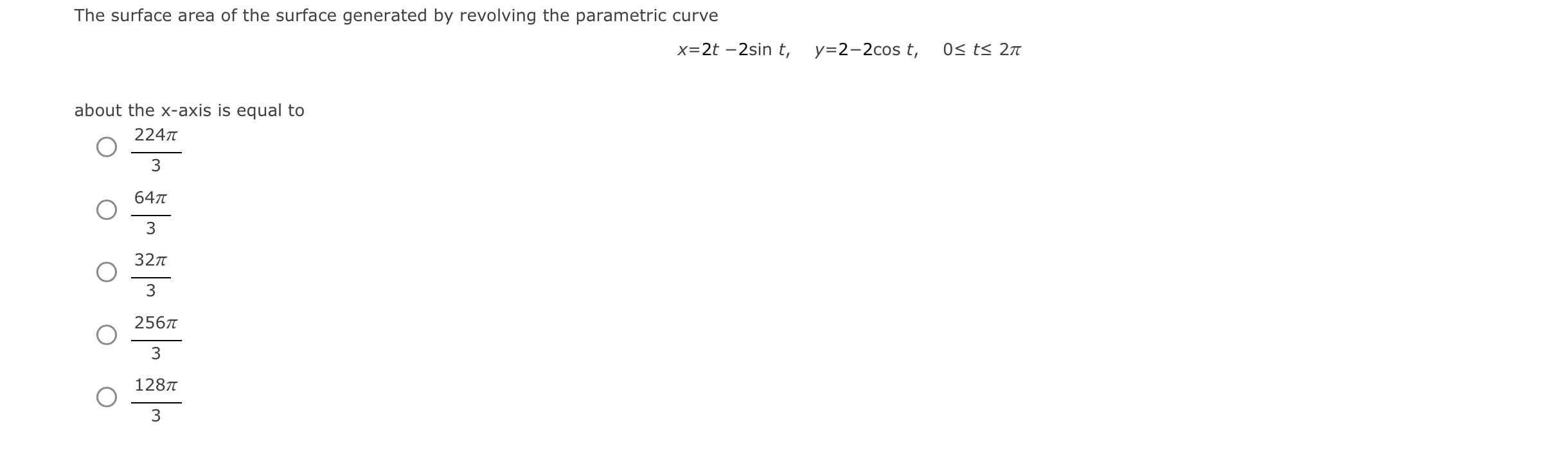 Solved The surface area of the surface generated by | Chegg.com