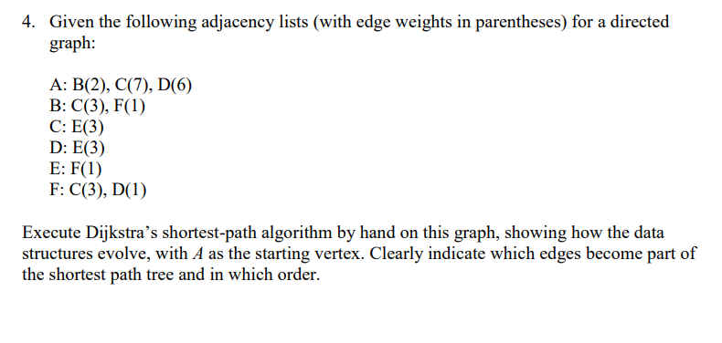 Solved Execute Dijkstra's shortest-path algorithm by hand on | Chegg.com