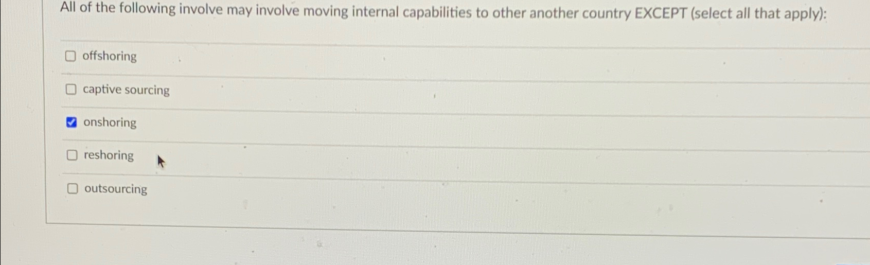 Solved All of the following involve may involve moving | Chegg.com